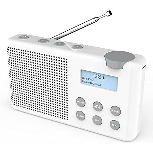 Radio Portable Dab + Fm Radio Numérique Avec 40 Stations Préréglées, Touche Radio Avec Usb ...
