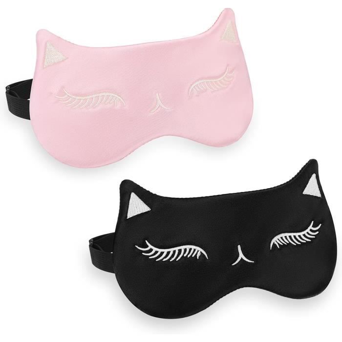 Lot De 2 Masques Occultants Pour Les Yeux En Soie Pour Femme Endormie ...