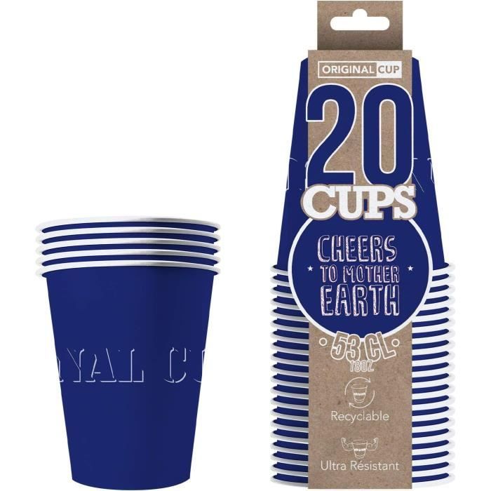 Pack De X20 Original Blue Cups Officiels | Gobelets Américains 53Cl ...