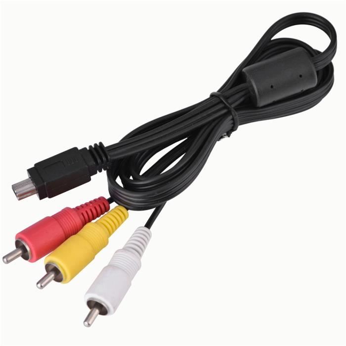Vvikizy Câble pour caméra Câble Audio vidéo AV Mini USB vers 3 RCA pour ...