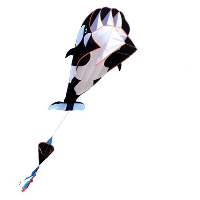 CERF-VOLANT,Black White--Cerf volant en forme de baleine pour enfants ...