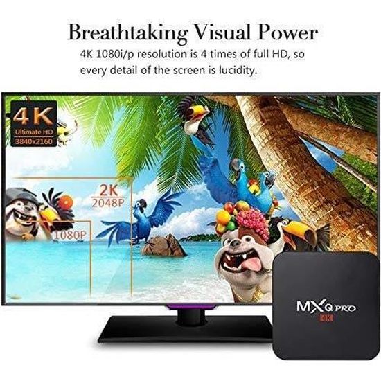 TV Box Amlogic S905X Quad Core 4K Reseau HD STB Android 9.0TV BOX ...