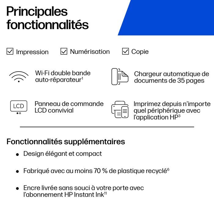 Imprimante tout-en-un HP DeskJet 4330 jet d'encre couleur - 3 mois d ...