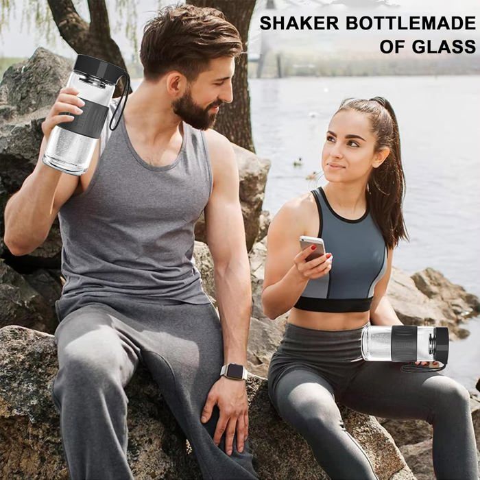 Shaker à protéines 480 ml avec passoire intégrée, boule mélangeuse en ...