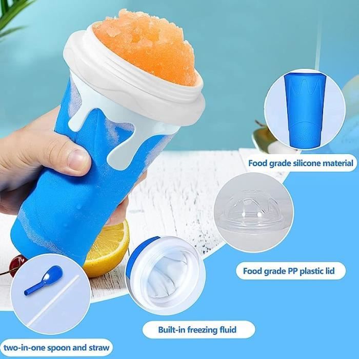 Gobelet de Congélation - ZGEER - Slushie Maker Cup - Couleur Bleu - DIY ...