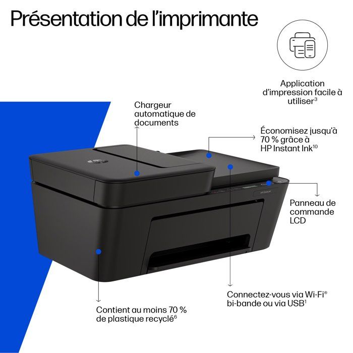 Imprimante tout-en-un HP DeskJet 4330 jet d'encre couleur - 3 mois d ...
