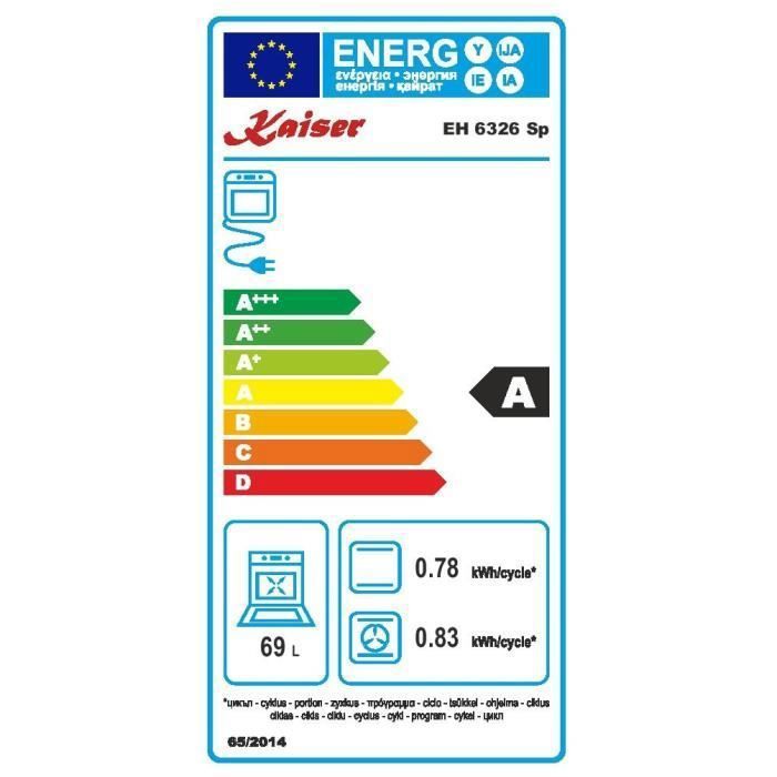 Kaiser Four Set ,EH 6326 sp Four électrique, Autonome, 79L + KCT 6703 F ...