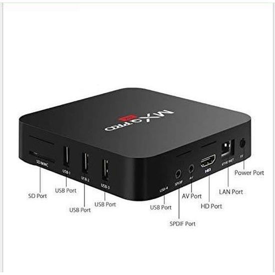 TV Box Amlogic S905X Quad Core 4K Reseau HD STB Android 9.0TV BOX ...
