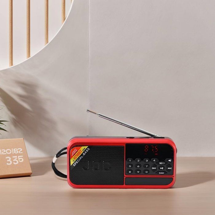 Radio FM numérique rouge avec Bluetooth - Haut-parleur portable ...