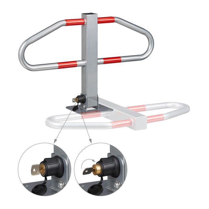 Barrière de parking rabattable RELAXDAYS - HxlxP: 47 x 70 x 18 cm ...