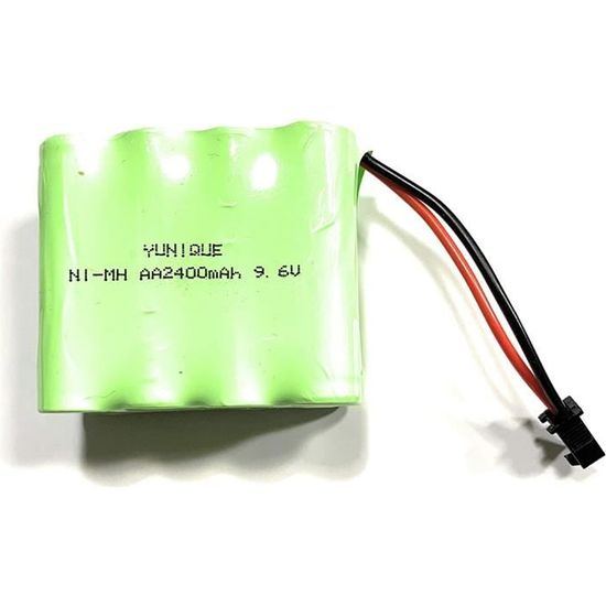 YUNIQUE FRANCE 1 pièce Batterie rechargeable 9.6V 2400mAh Ni-MH AA avec ...