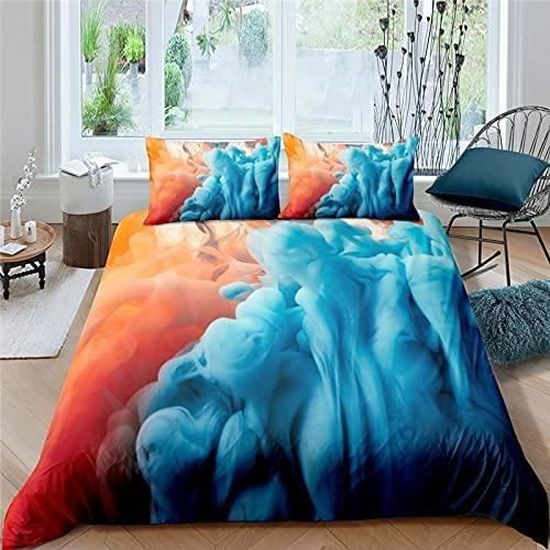 200x200cm,3D Abstrait Encre Imprimé Couleur Art Motif Housse De Couette ...