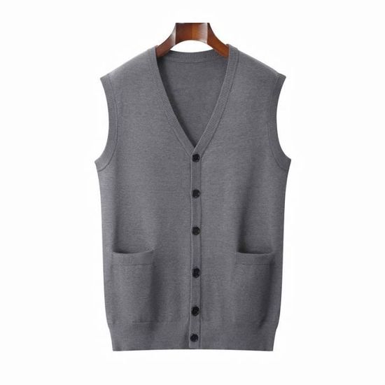 Pull à poche avant pour hommes,gilet de marque,décontracté,de haute qualité,grande taille,col en ...
