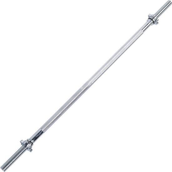 Barre à disque TUNTURI - 165cm - Chrome - Pour un usage intensif - En ...