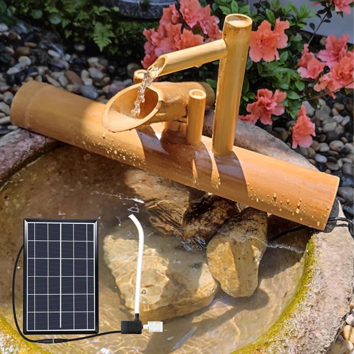 Kit de Fontaine à Eau de Jardin Zen, Fontaine Solaire d'extérieur en ...