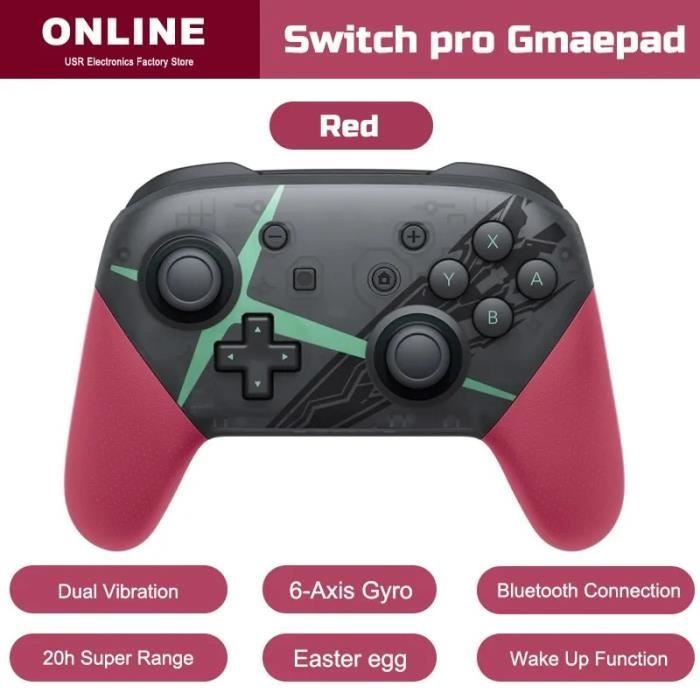 Manette de jeu - AIHONTAI - Nintendo Switch Pro - Sans fil Bluetooth ...