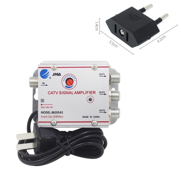 1 sur 3 avec UE - Répartiteur De Télévision Numérique Ac 220v, 4 Voies ...