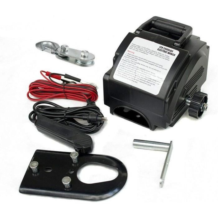 Treuil Électrique Portable 12 V 2000 Lb Treuil Électrique Pour Remorque ...