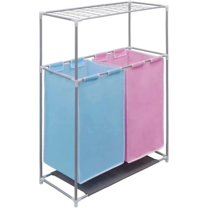 Ensemble 2 Panier À Linge Étendoir Buanderie Faire Lessive Laver Lavage ...