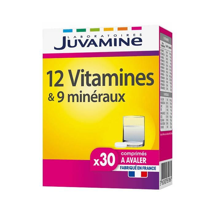 Juvamine 12 Vitamines et 9 Minéraux 30 comprimés à avaler - Cdiscount ...