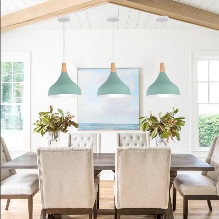 Kawoo 3pcs Lustre Luminaire Industrielle,E27 Lampe Suspension Retro en ...