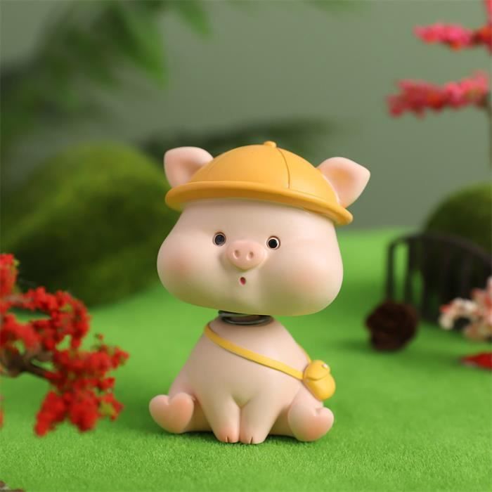 Mini cochon résine cochon Statue Feng Shui Statue Miniature gâteau ...