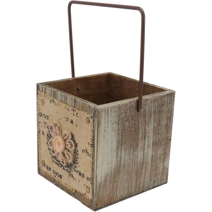 1 Pc Pot De Fleurs En Bois Jardinieres Exterieur Pots De Fleurs Déco ...