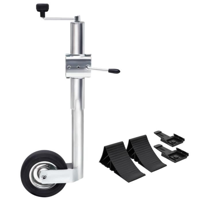 MAG Roue jockey 60 mm avec 1 pince fendue et cales de roue ...