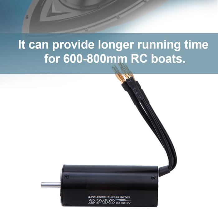 Fafeicy Moteur Brushless 2968 4 Ples pour Bateau RC 600-800mm ...