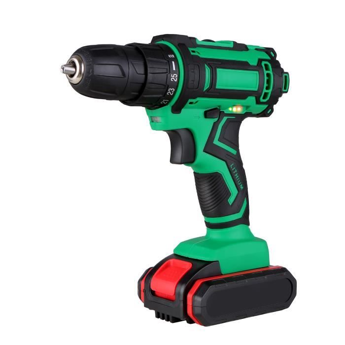 Perceuse électrique portative sans fil 21 V avec mandrin de 3-8 pouces ...