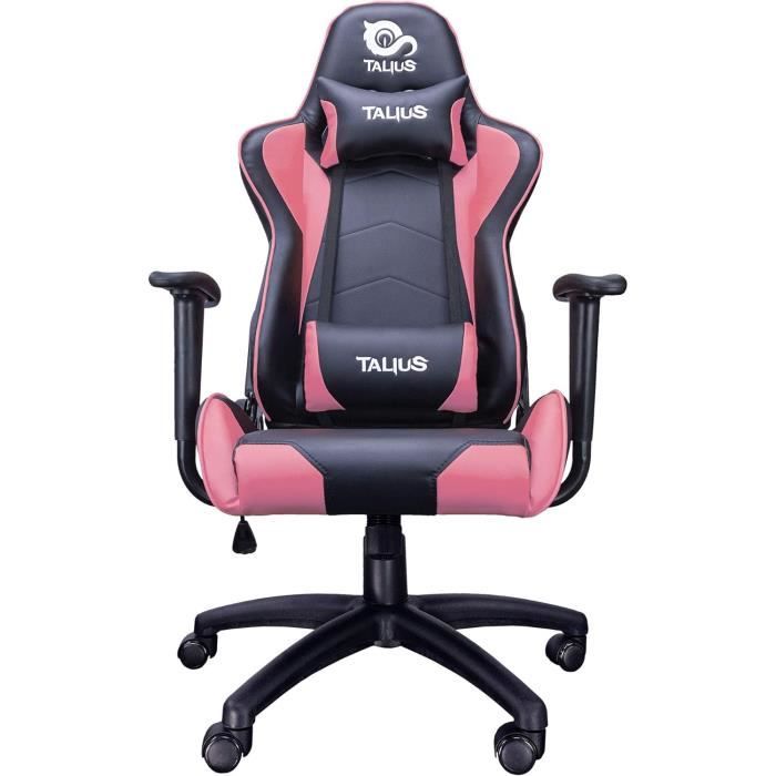 , TECH 4 U Talius Gecko V2 Chaise de Gaming avec Bras Fixes Noir Rose ...