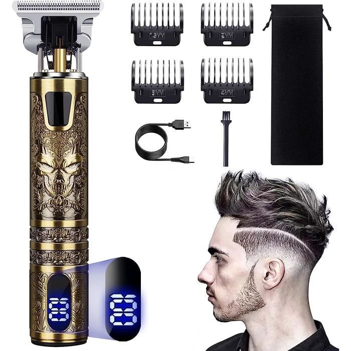 Tondeuse Cheveux Hommes Professionnel Sans Fil Tondeuse Barbe Et Cheveux Homme Avec Écran À Led ...