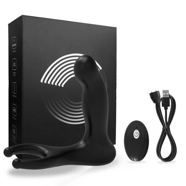 PLUG,QL007-Box--Masseur de Prostate avec télécommande sans fil, 10 vibrations, stimulateur de ...