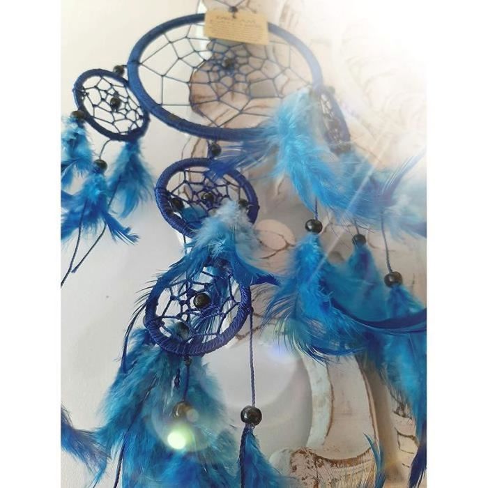 ATTRAPE-REVES Attrape Rêve Bleu Capteur de rêves Attrapeur Piège Indien ...