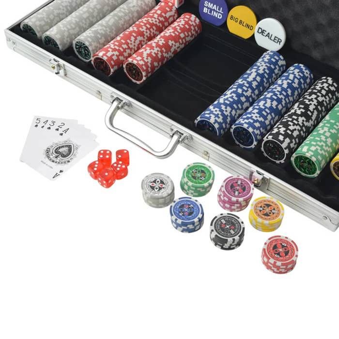 Haut de gamme - Coffret de poker avec 500 jetons Laser Aluminium EU03 ...