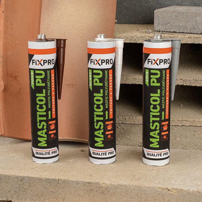 Mastic polyuréthane - FIXPRO - Masticol PU - Gris - Vendu à l'unité ...