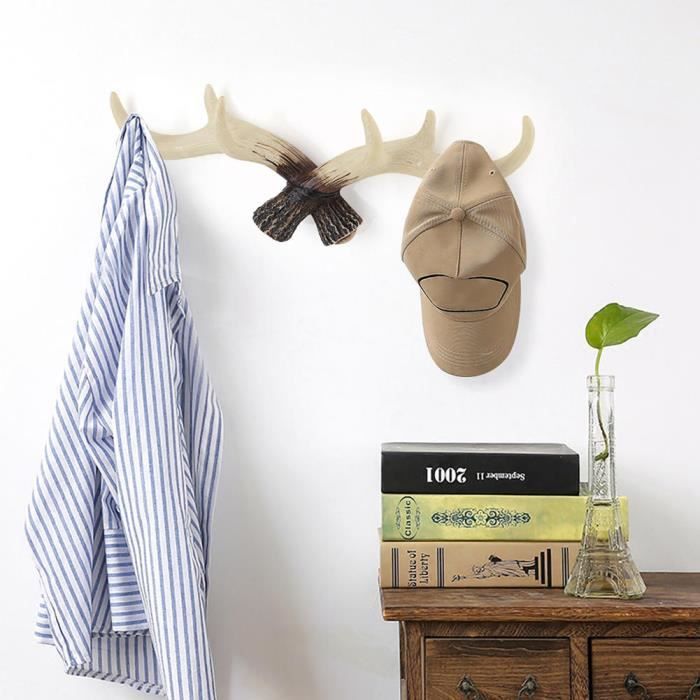Fydun Cintre mural Moderne cerf décoratif mural crochet support chapeau ...