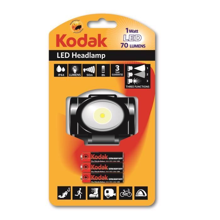 KODAK Lampe frontale LED - 70 lumens - Cdiscount Bricolage