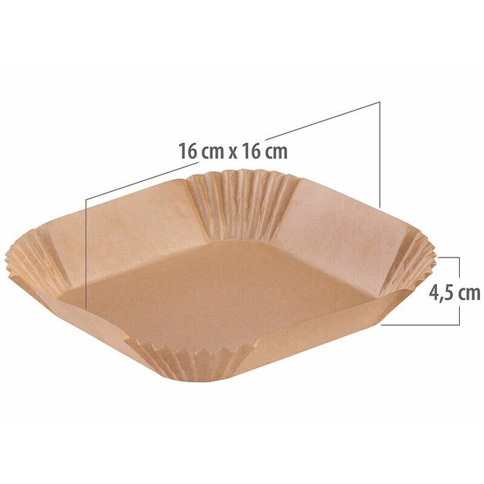200 barquettes de papier sulfurisé pour airfryer - 16 x 16 cm ...