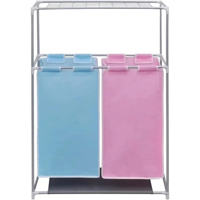 Ensemble 2 Panier À Linge Étendoir Buanderie Faire Lessive Laver Lavage ...
