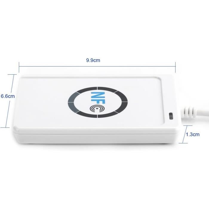 Lecteur Nfc Acr122U Iso 14443A-B, Logiciel Gratuit, Blanc, Compatible ...