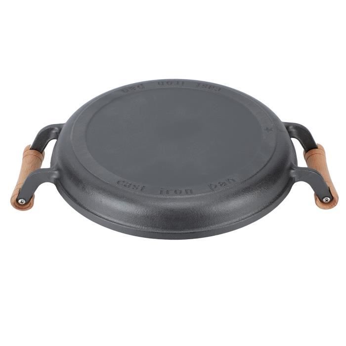 REN Poêle grill fonte Ø33 cm - Noir RE388 - Cdiscount Electroménager