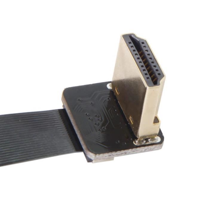 FPV HDMI Male to HDMI Male 90 Degree UP Angled HDTV FPC Flat Cable for ...