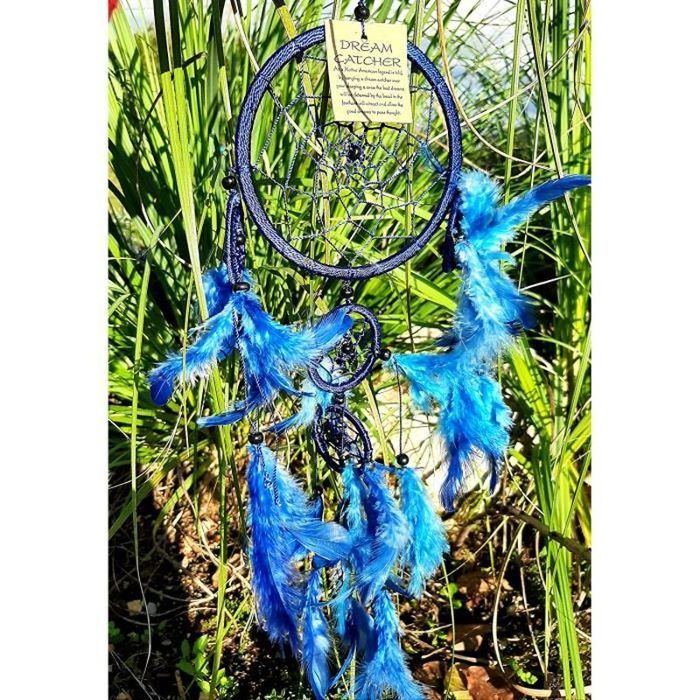 ATTRAPE-REVES Attrape Rêve Bleu Capteur de rêves Attrapeur Piège Indien ...
