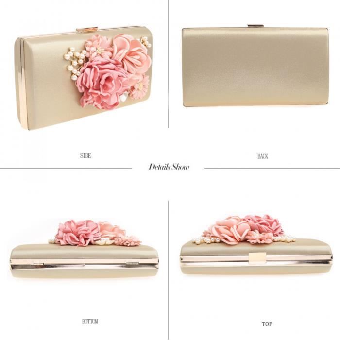 Sac à Main de Mariage Perlé Fleur pour Les Mariées,Pochette du Soir en ...