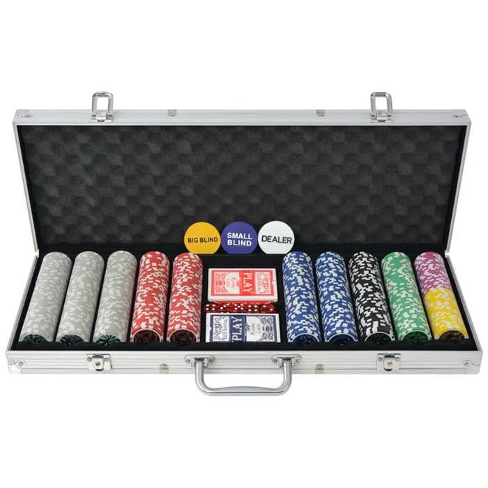 Haut de gamme - Coffret de poker avec 500 jetons Laser Aluminium EU03 ...