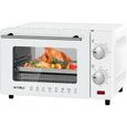 Mini Four Électrique 10L - WOLTU - Blanc - 650W - Chauffage, décongélation, cuisson, rôtissage ...