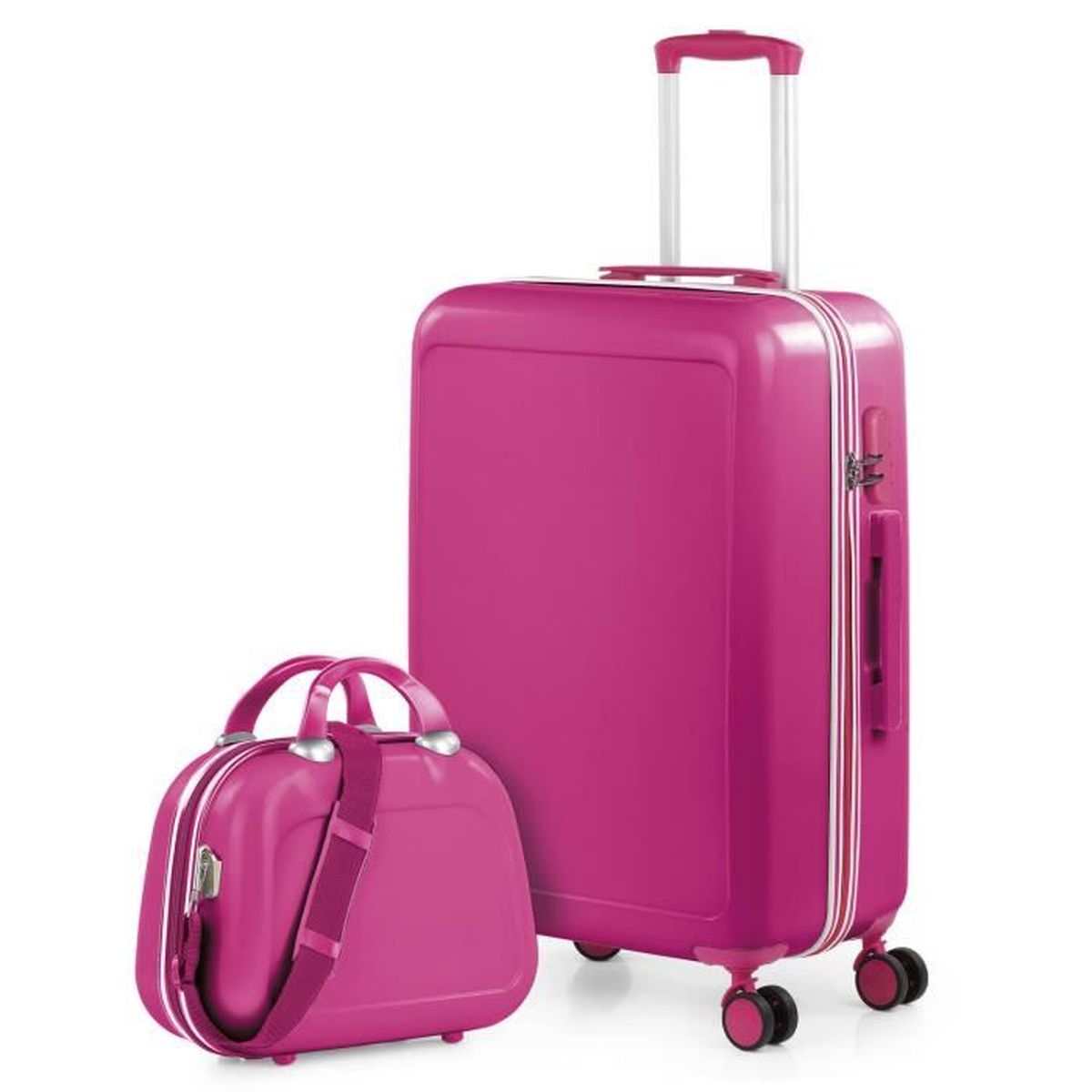 Set Valise Rigide 3 Pièce 702660B Fuchsia