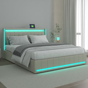 Lit lumineux 2 personne avec tiroir - Cdiscount