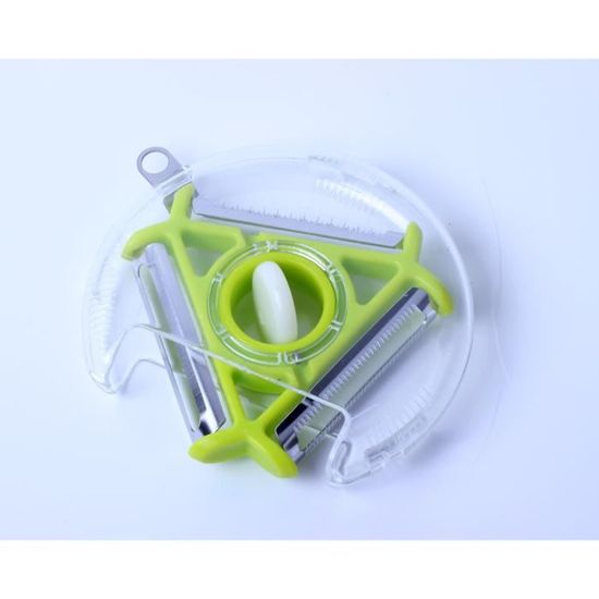 Econome,Éplucheur de légumes trio magique en acier inoxydable,outil de ...